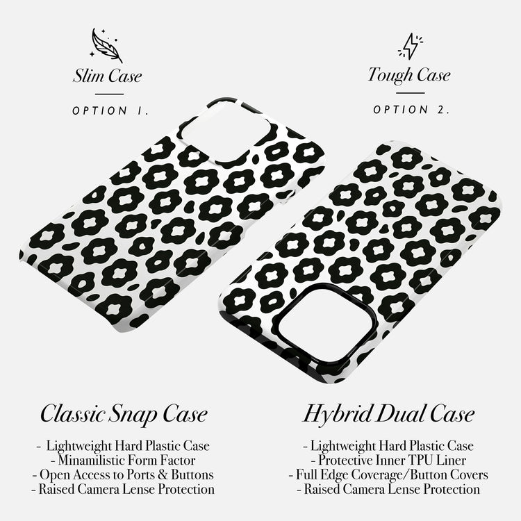 Abstract Black White Leopard Print Case – Rock Steady Cases