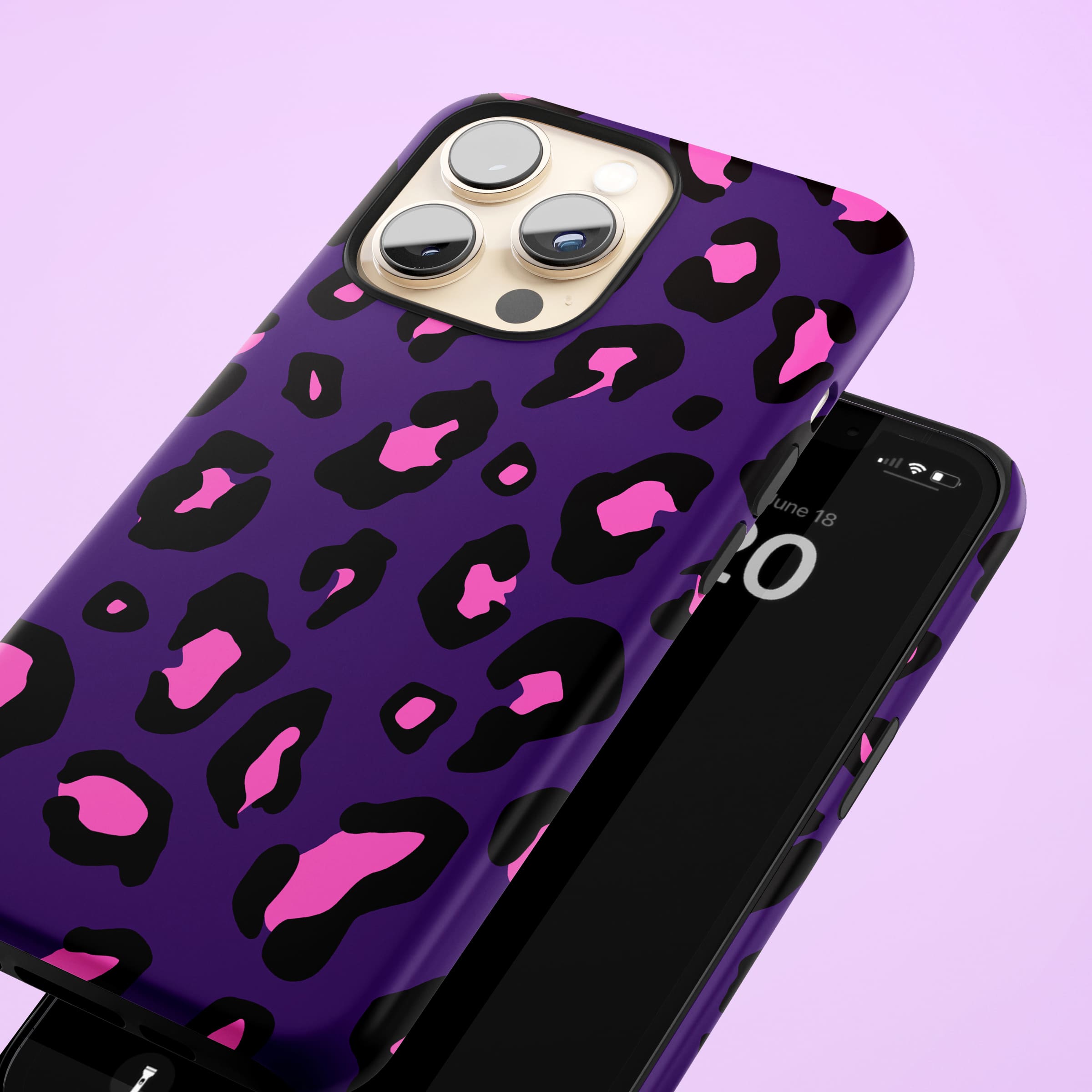 Dark Purple and Pink Leopard Print Custom Case – Rock Steady Cases