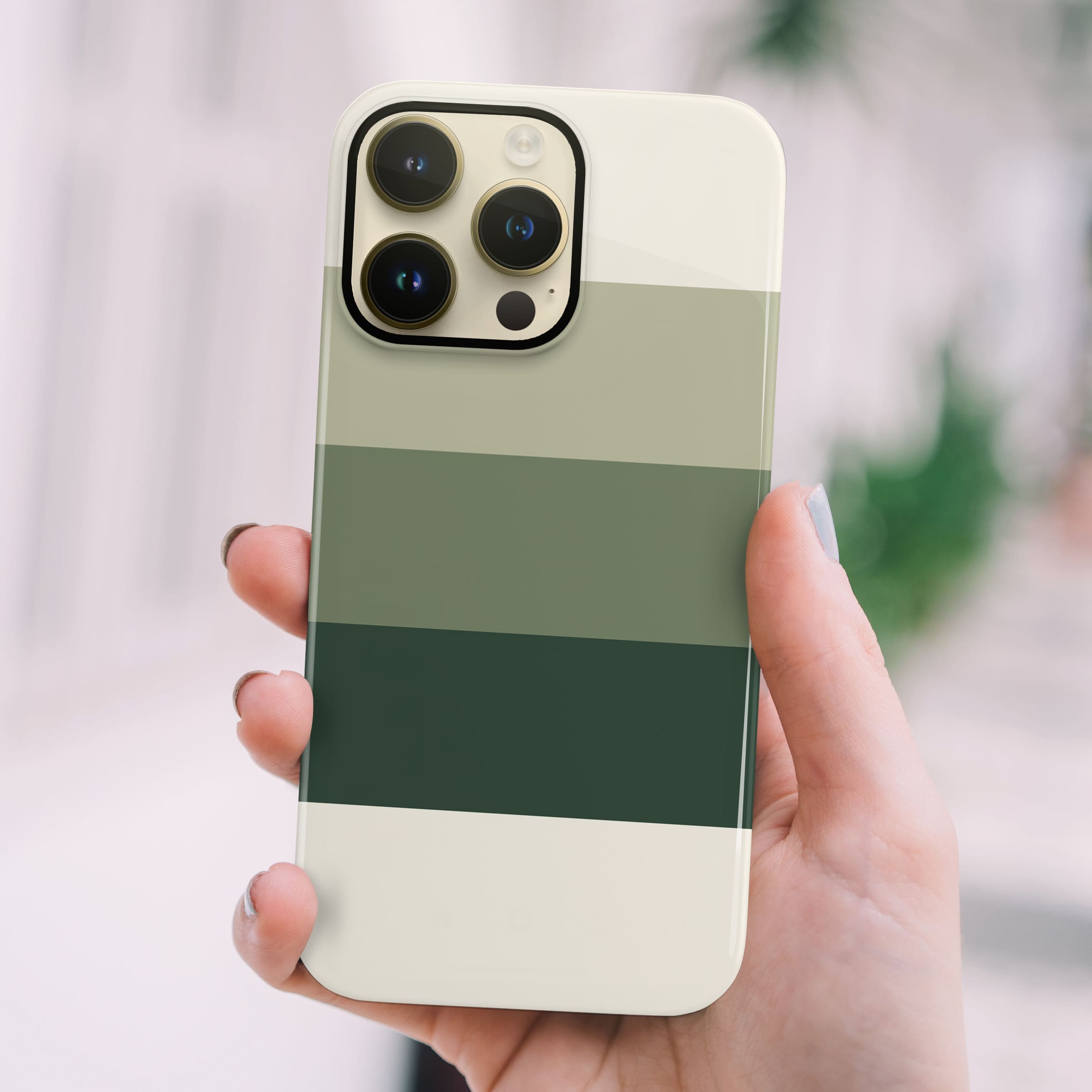 Olive Green Stripes Custom Case – Rock Steady Cases