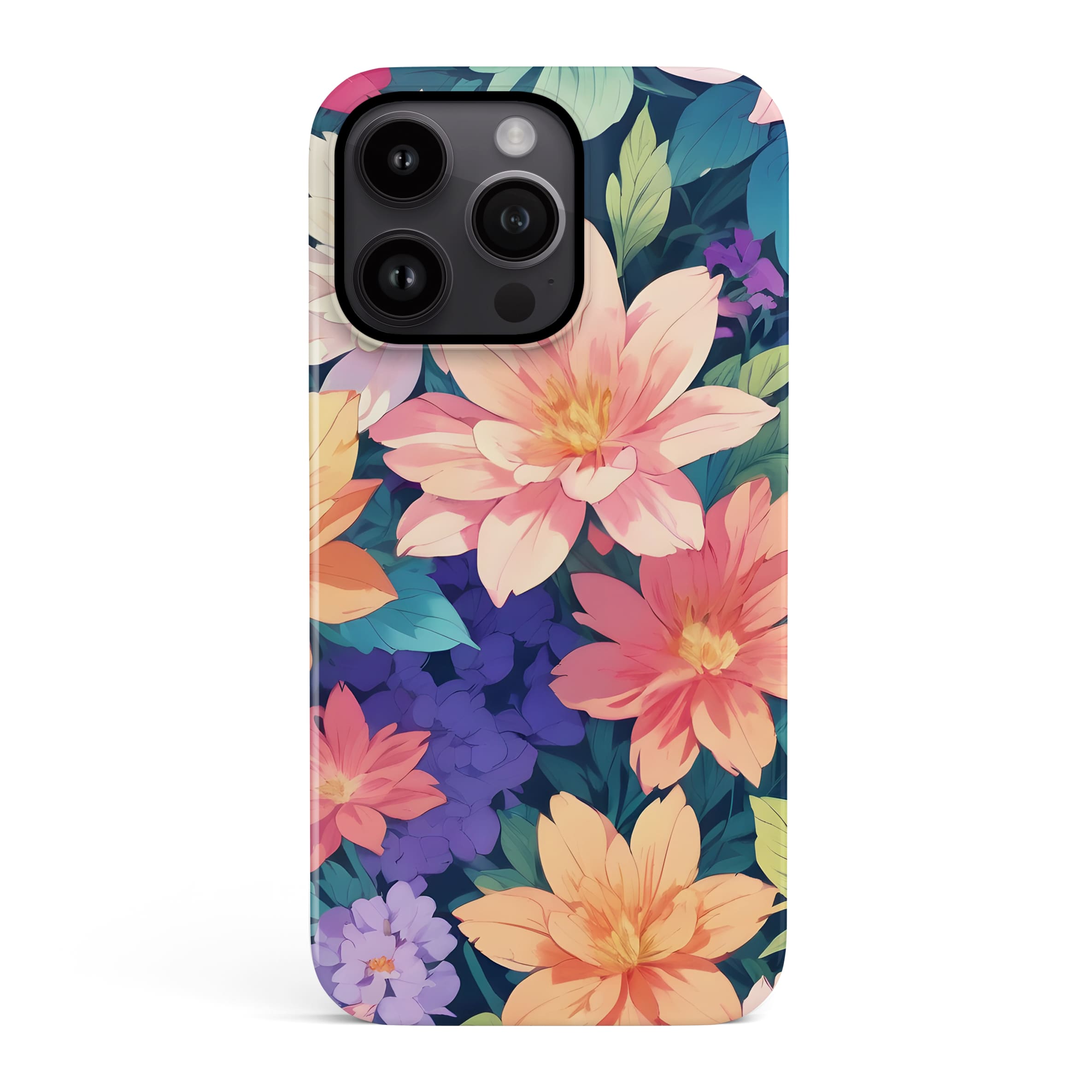 Japanese Rainbow Floral Print Case - Rock Steady Cases