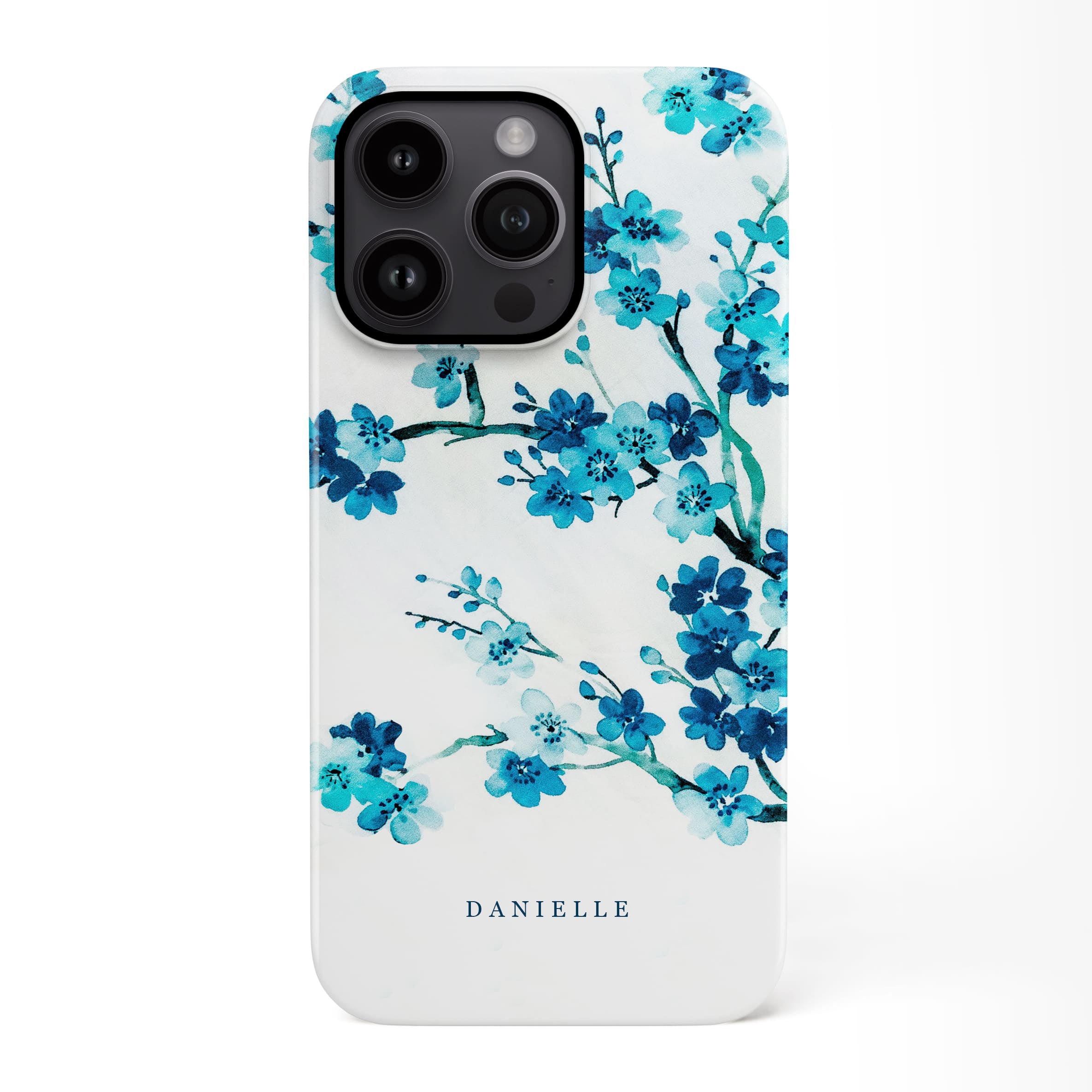 Vintage Blue Floral Art Personalised Case - Rock – Rock Steady Cases
